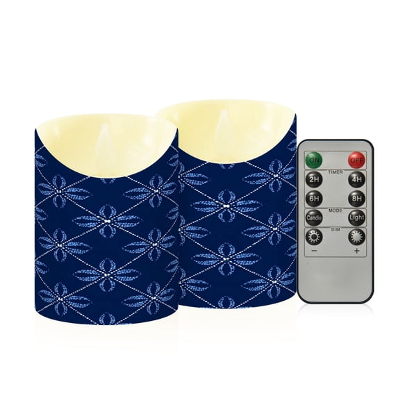 2PCS Small Flameless Candles Lamp Flameless Candles Slanted Candle Lamp ...