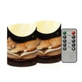 2PCS Small Flameless Candles Lamp Flameless Candles Slanted Candle Lamp ...