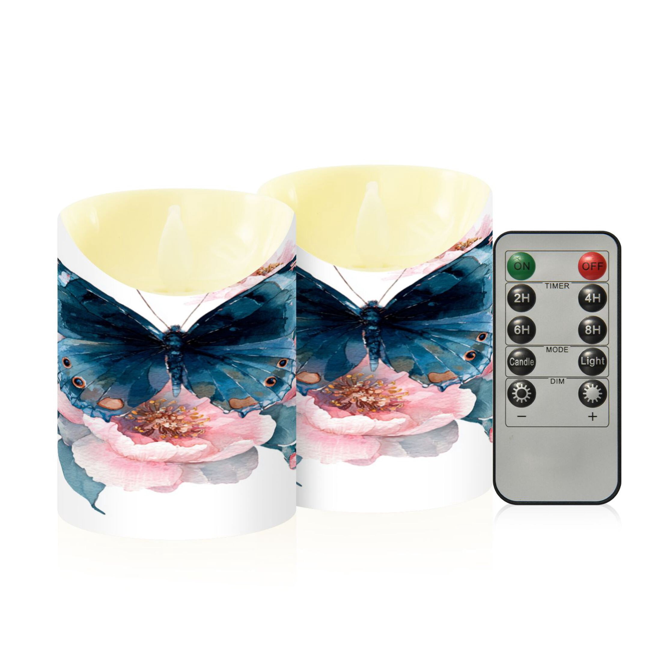 2PCS Small Flameless Candles Lamp Flameless Candles Slanted Candle Lamp ...