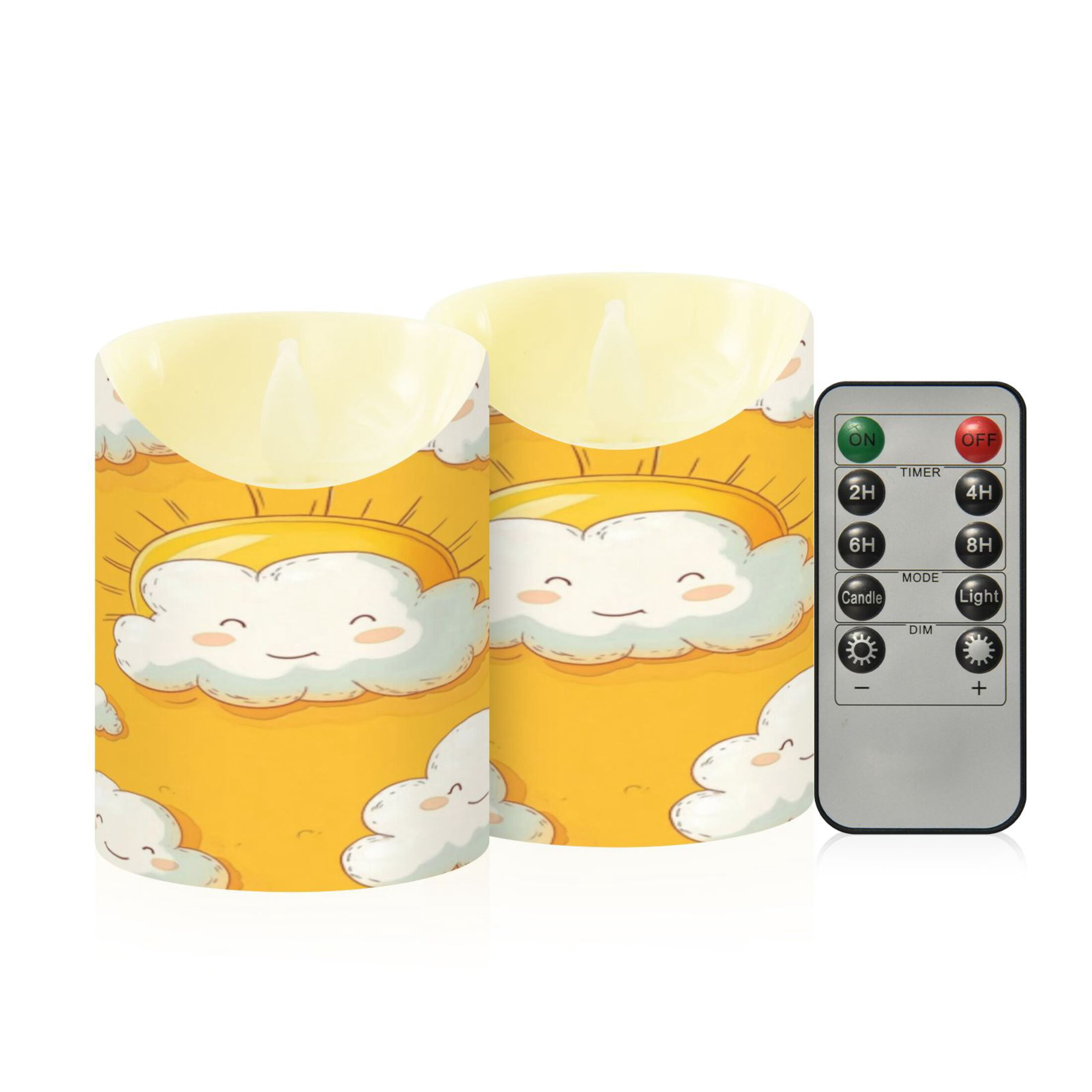 2PCS Small Flameless Candles Lamp Flameless Candles Slanted Candle Lamp ...