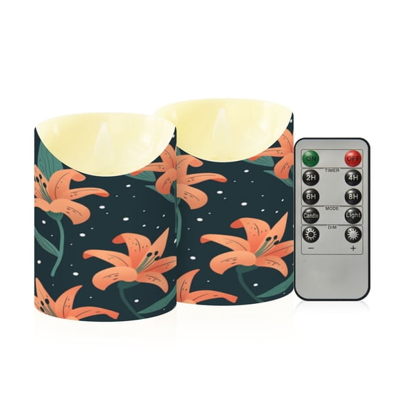 2PCS Small Flameless Candles Lamp Flameless Candles Slanted Candle Lamp ...