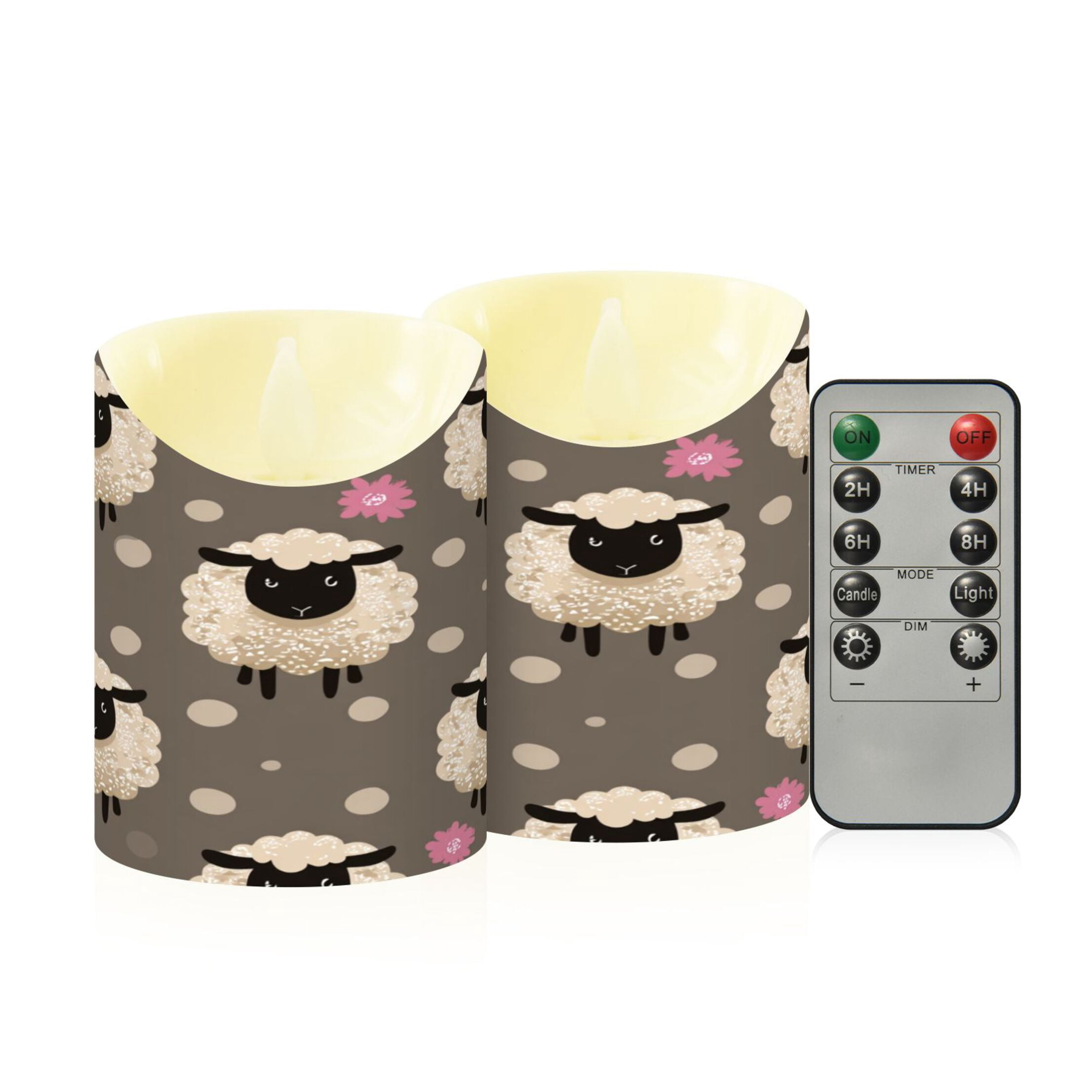 2PCS Small Flameless Candles Lamp Flameless Candles Slanted Candle Lamp ...