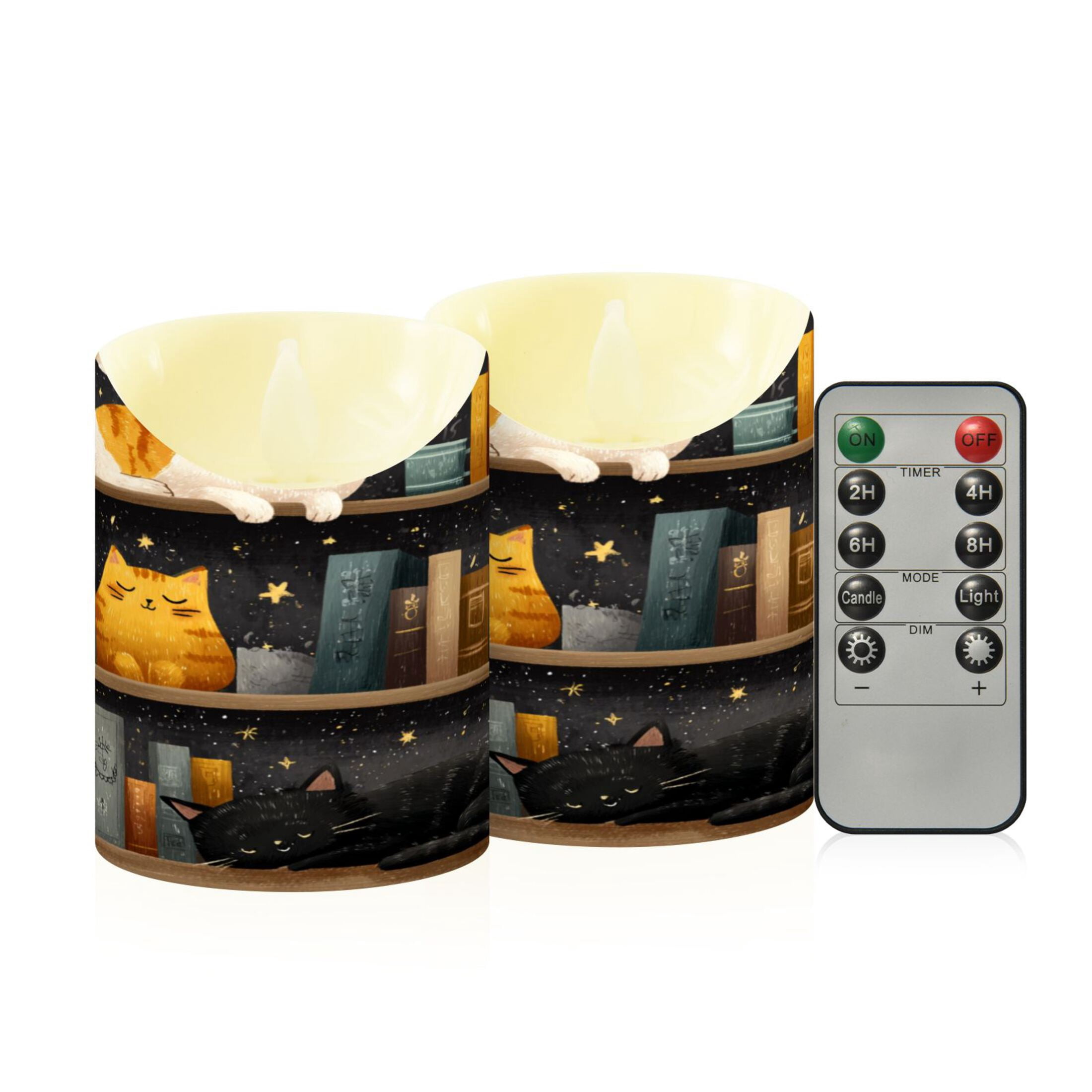 2PCS Small Flameless Candles Lamp Flameless Candles Slanted Candle Lamp ...