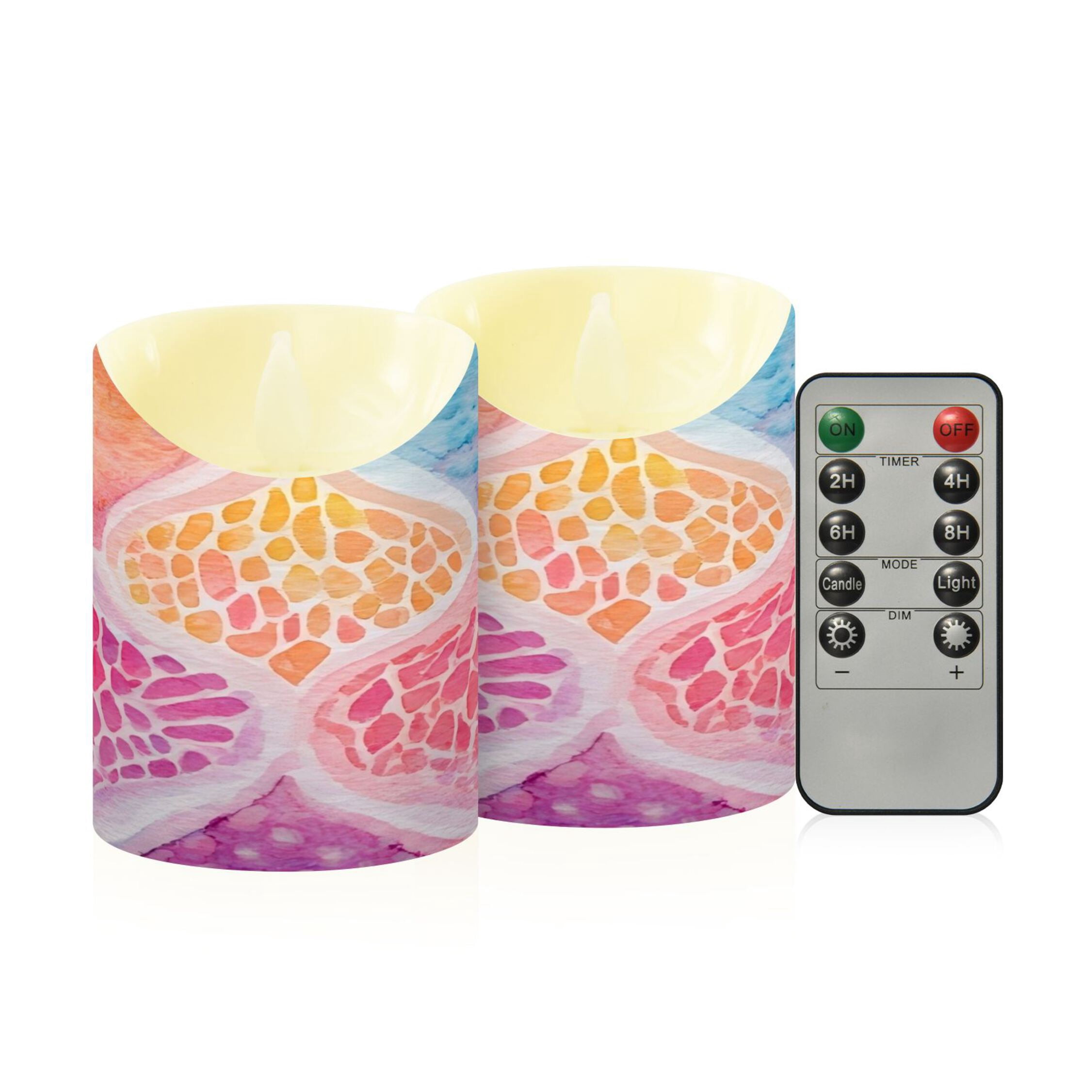 2PCS Small Flameless Candles Lamp Flameless Candles Slanted Candle Lamp ...