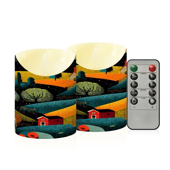 2PCS Small Flameless Candles Lamp Flameless Candles Slanted Candle Lamp ...