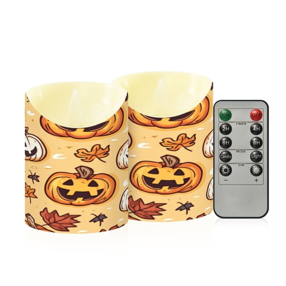 2PCS Small Flameless Candles Lamp Flameless Candles Slanted Candle Lamp ...