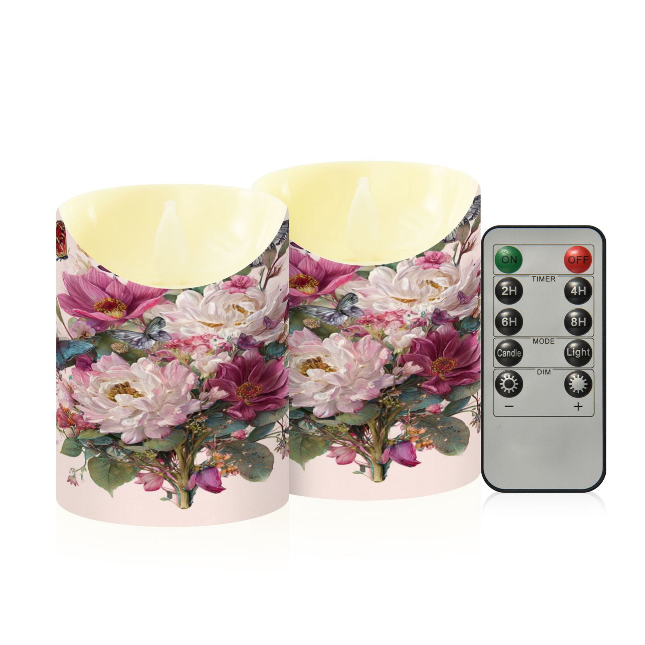 2PCS Small Flameless Candles Lamp Flameless Candles Slanted Candle Lamp ...