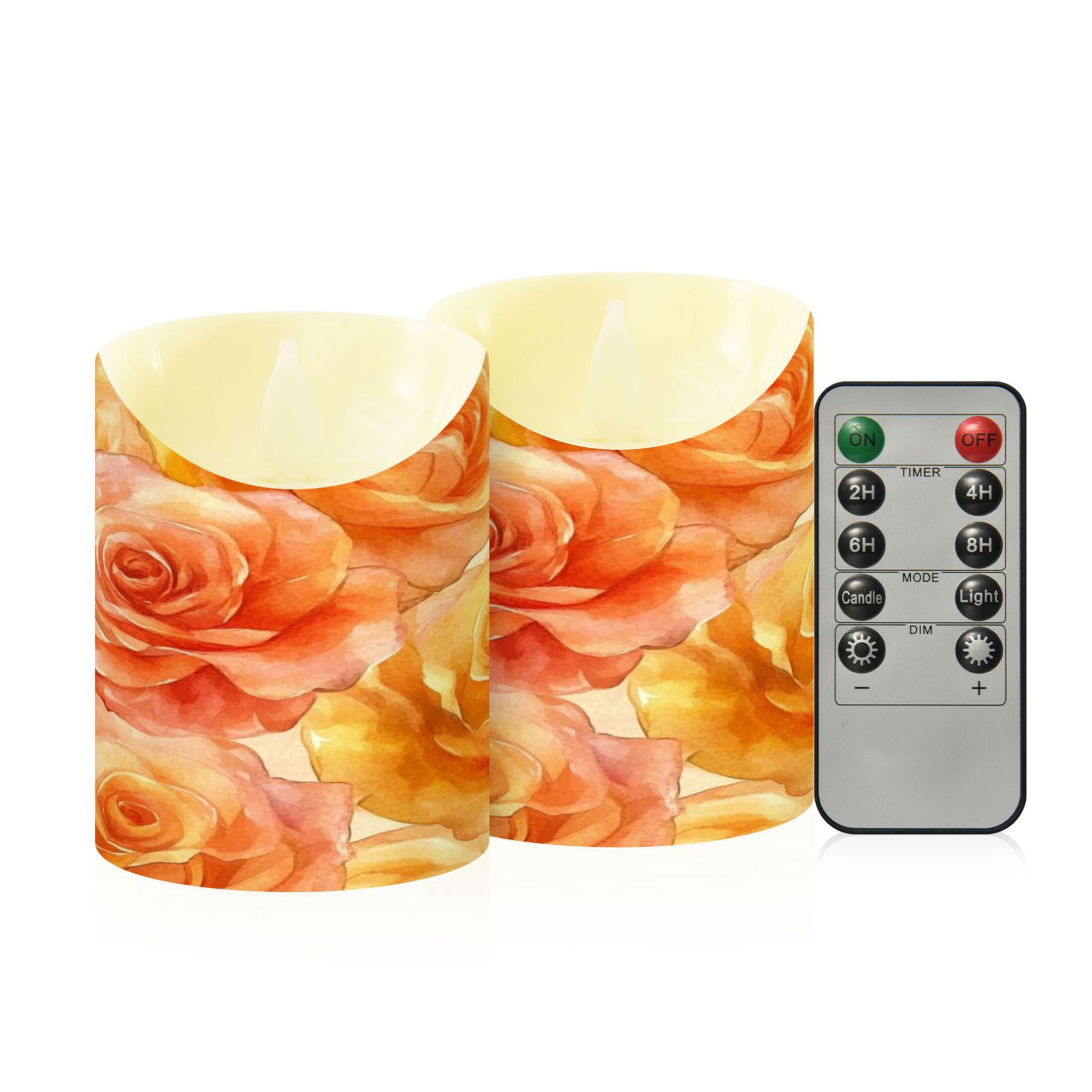 2PCS Small Flameless Candles Lamp Flameless Candles Slanted Candle Lamp ...