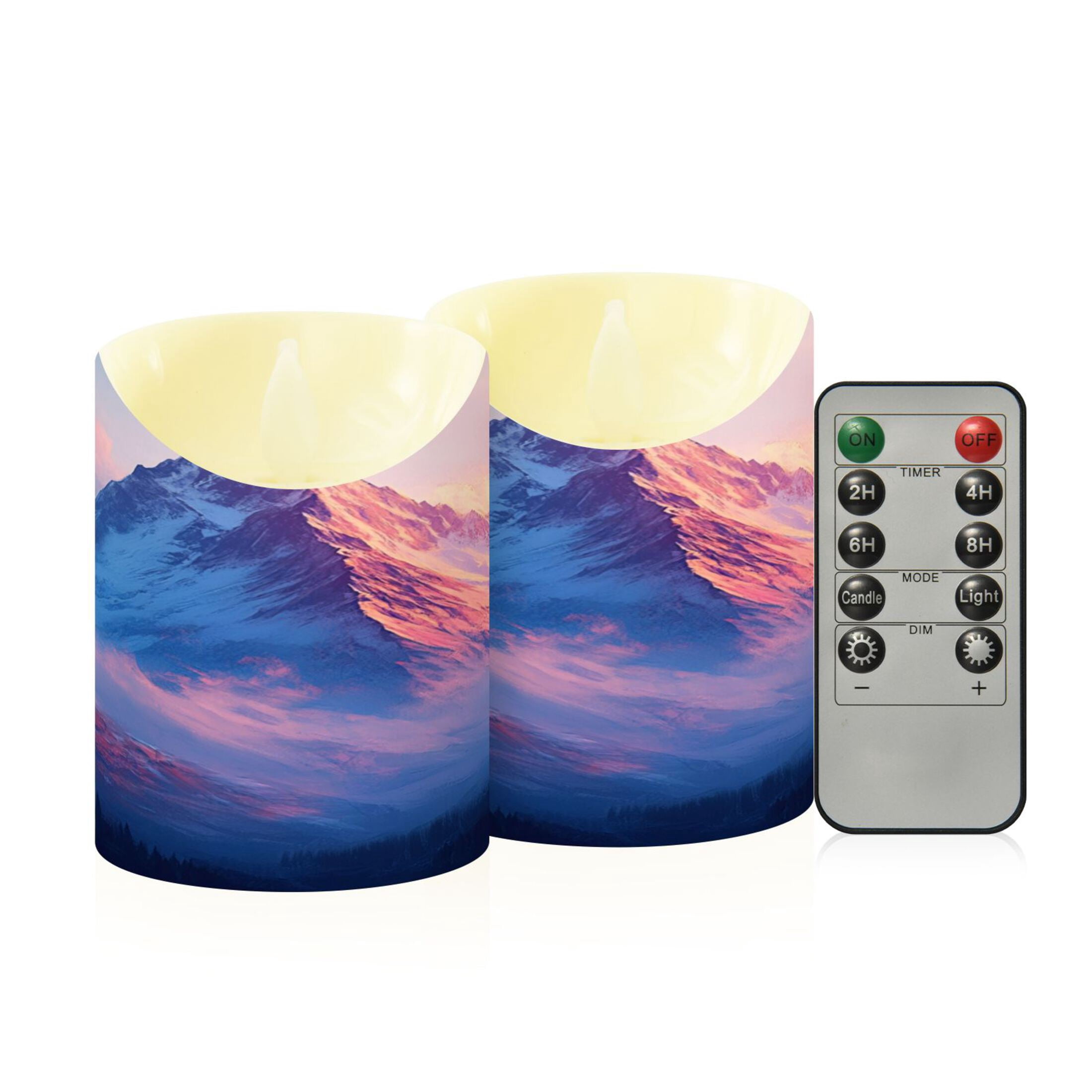 2PCS Small Flameless Candles Lamp Flameless Candles Slanted Candle Lamp ...