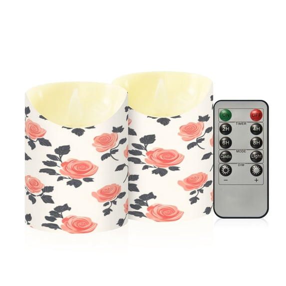 2PCS Small Flameless Candles Lamp Flameless Candles Slanted Candle Lamp ...