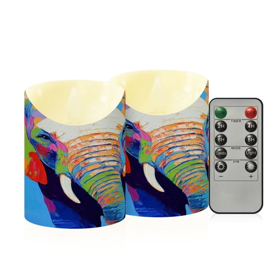 2PCS Small Flameless Candles Lamp Flameless Candles Slanted Candle Lamp ...