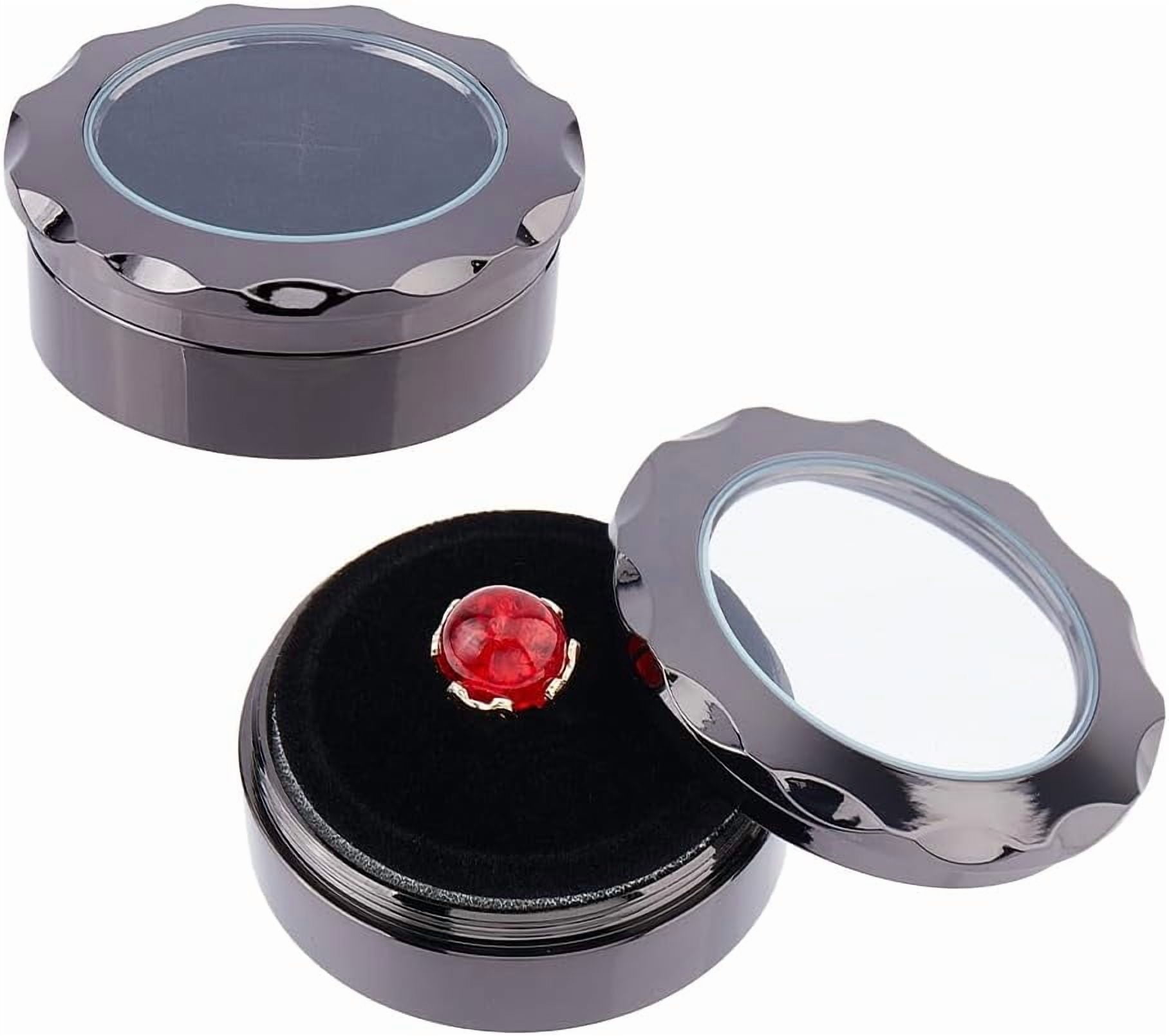 2PCS Small Loose Jewelry Display Box 1.57 inch Mini Round Stone Jewelry ...