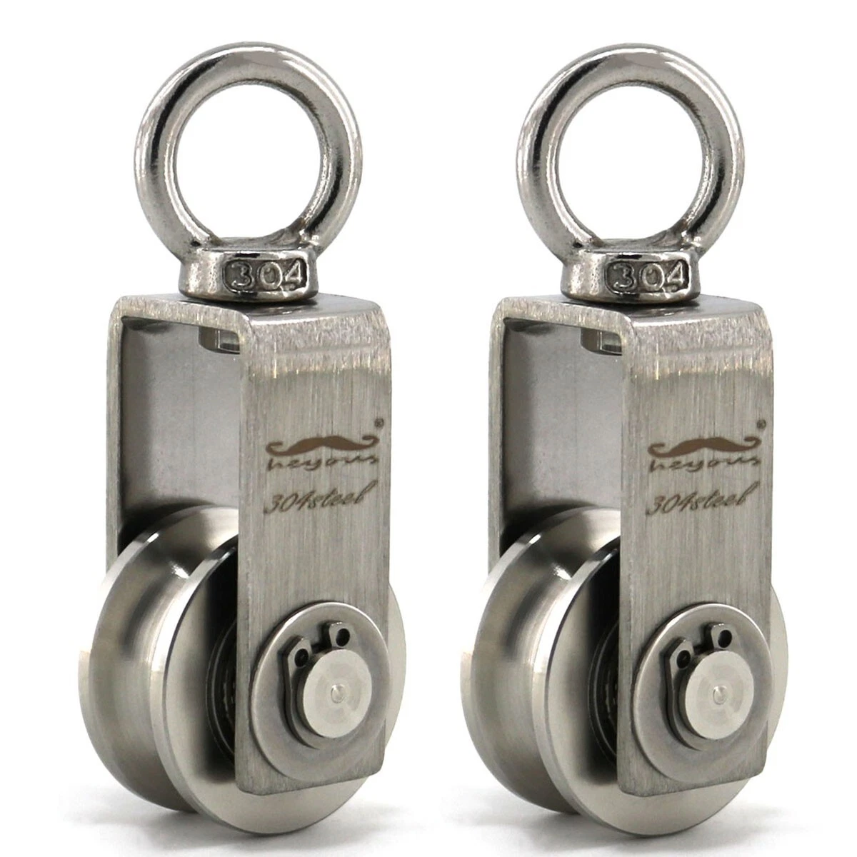 2PCS Small Pulley Wheel Pulley Block Swivel Pulley Wheel Stainless ...