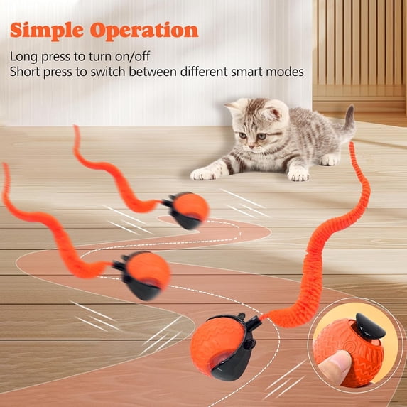 2PCS Smart Interactive Rolling Cat Ball – Automatic Electric Moving Toy ...