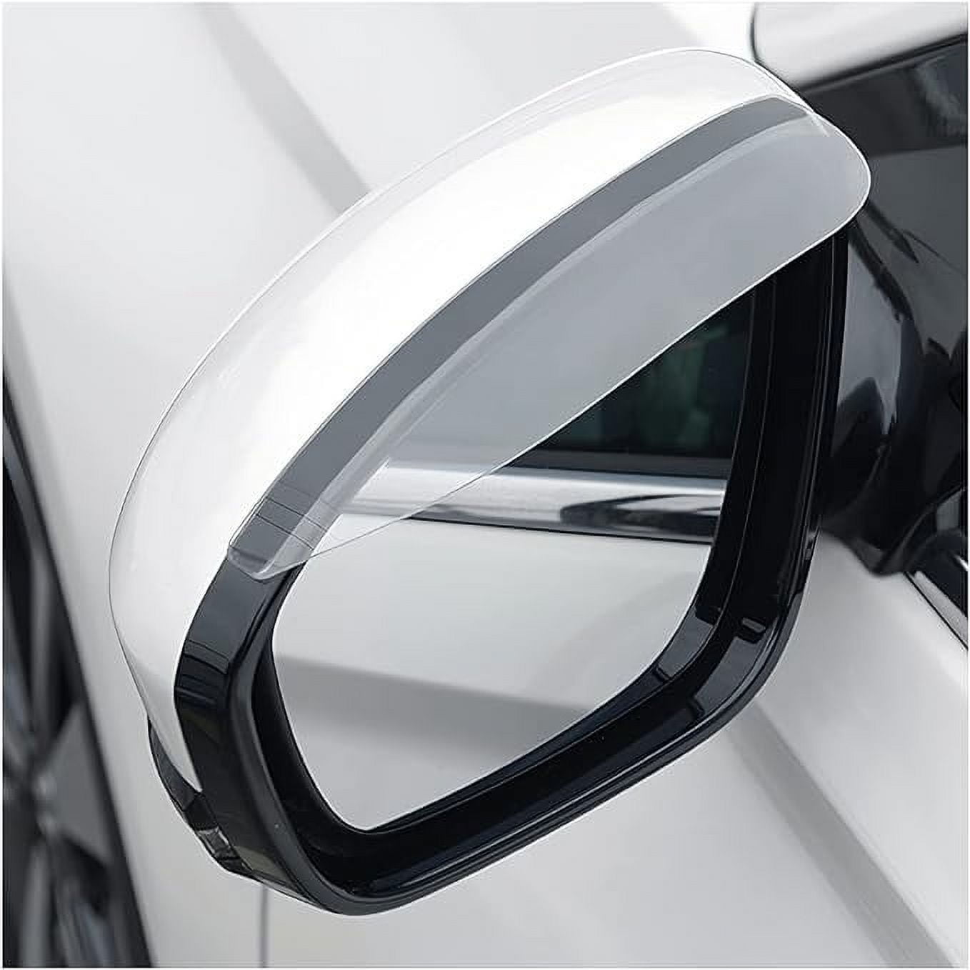 2PCS Smoke Visor Guards for Car Side Mirrors - Waterproof Carbon Fiber ...