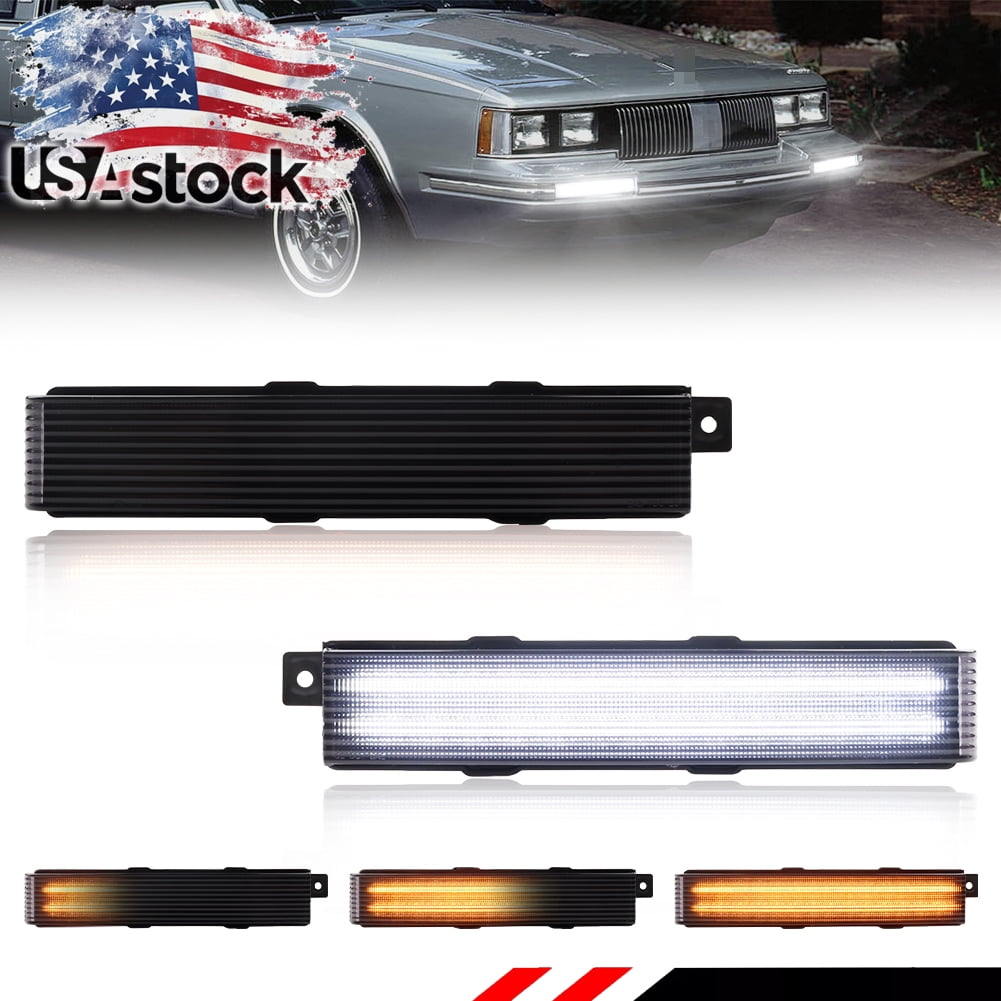 2PCS Smoked Lens Front Bumper Parking Light Side Marker Light Turn Signal Light Turn Warning ...