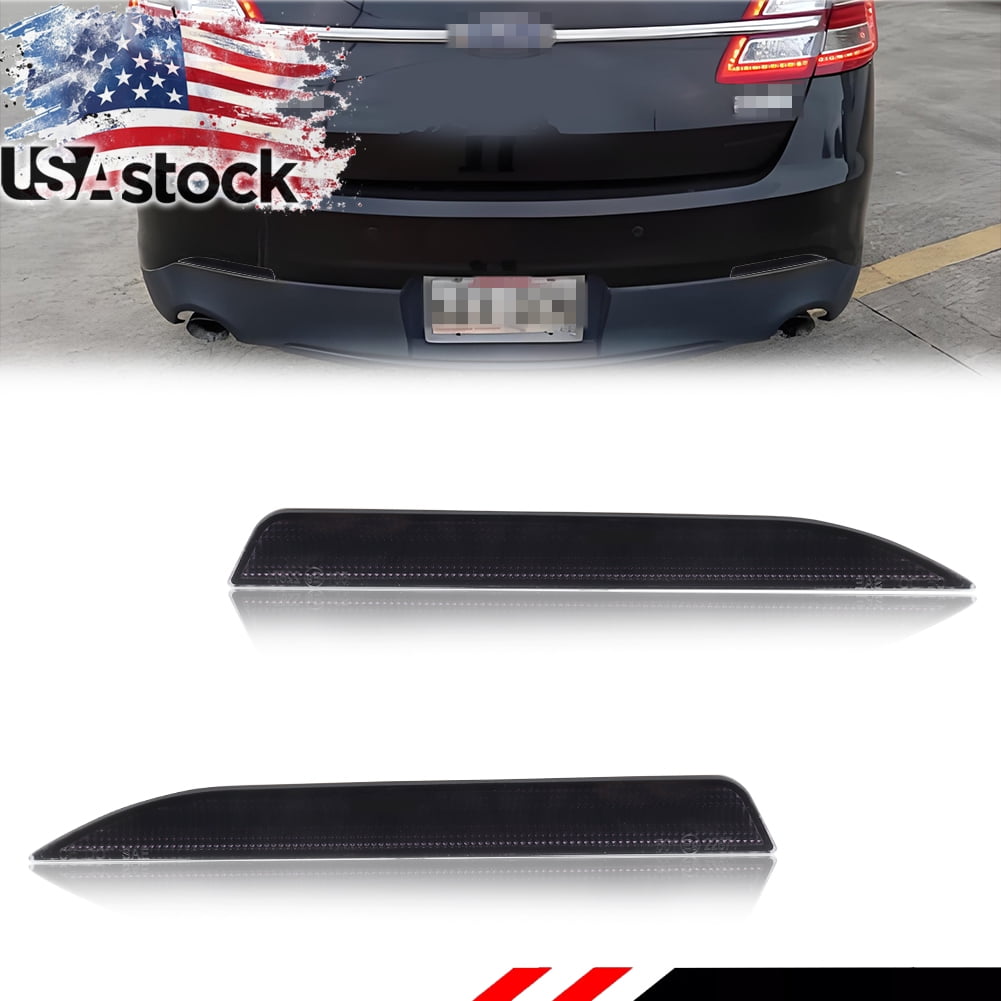 2PCS Smoked Lens Rear Bumper Reflector Lights Tail Light Rear Light ...