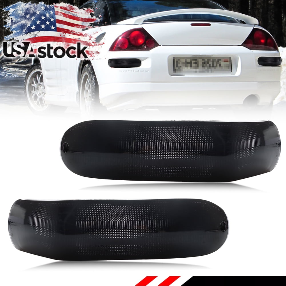 2PCS Smoked Lens Rear Bumper Side Marker Light Turn Signal Light Turn Warning Lights Housings ...