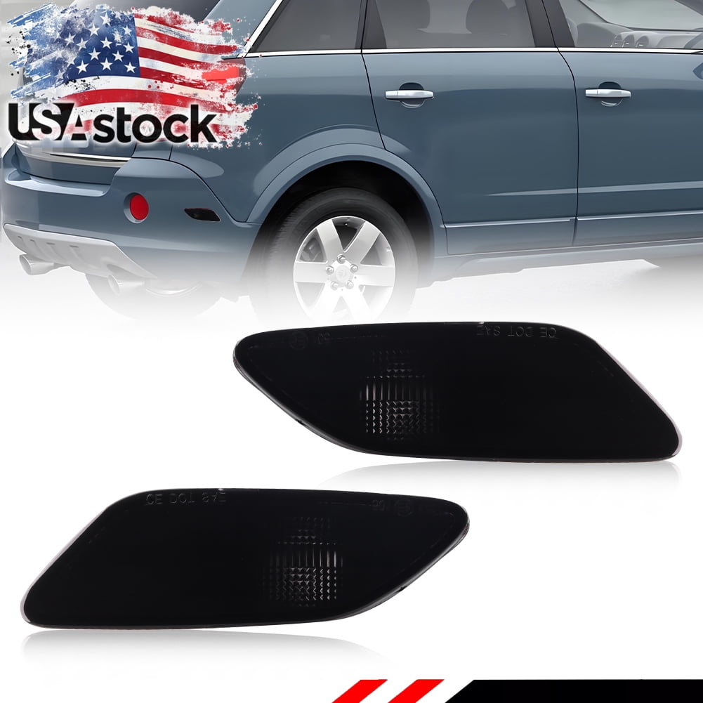 2PCS Smoked Lens Rear Bumper Turn Signal Lights Side Marker Lights Turn ...