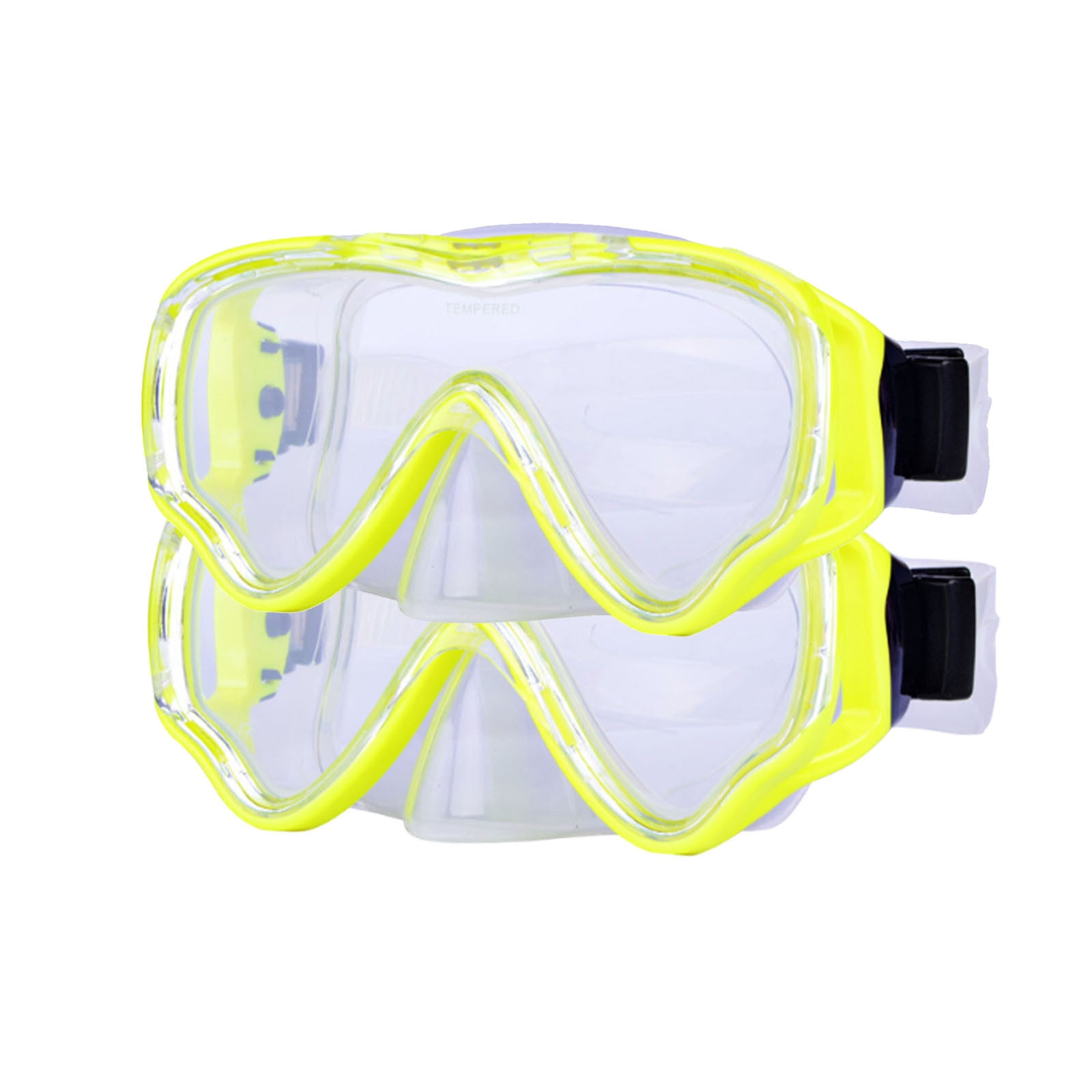 2PCS Snorkel Diving Mask Panoramic HD Swim Mask, Anti-Fog Scuba Diving ...