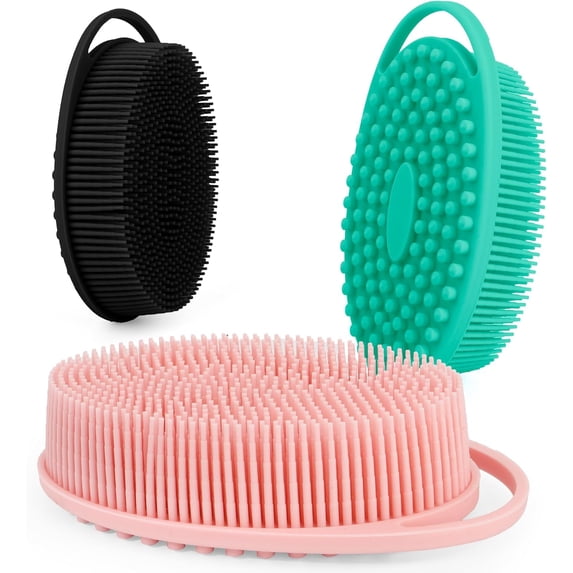 2PCS Soft Silicone Body Scrubber Silicone Body Shower, Silicone Loofah ...