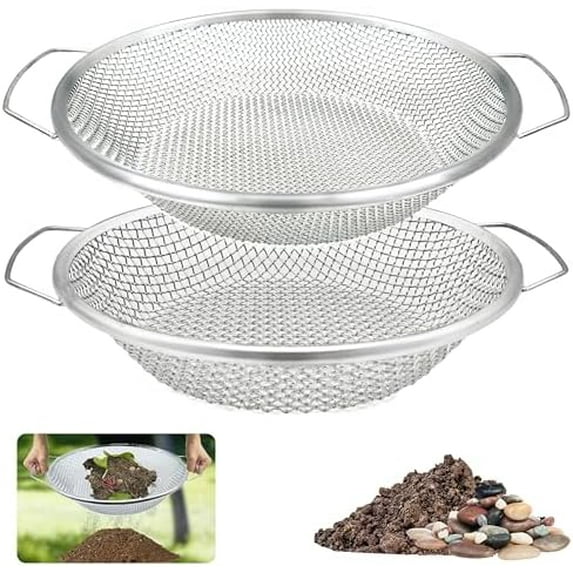 2PCS Soil Sifter for Gardening, Rock Sifter for 5gallon Bucket, Dirt ...