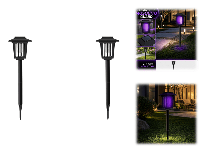 2PCS Solar Bug Zapper, Solar Bug Zapper Mosquito Repellent, LED Flame ...