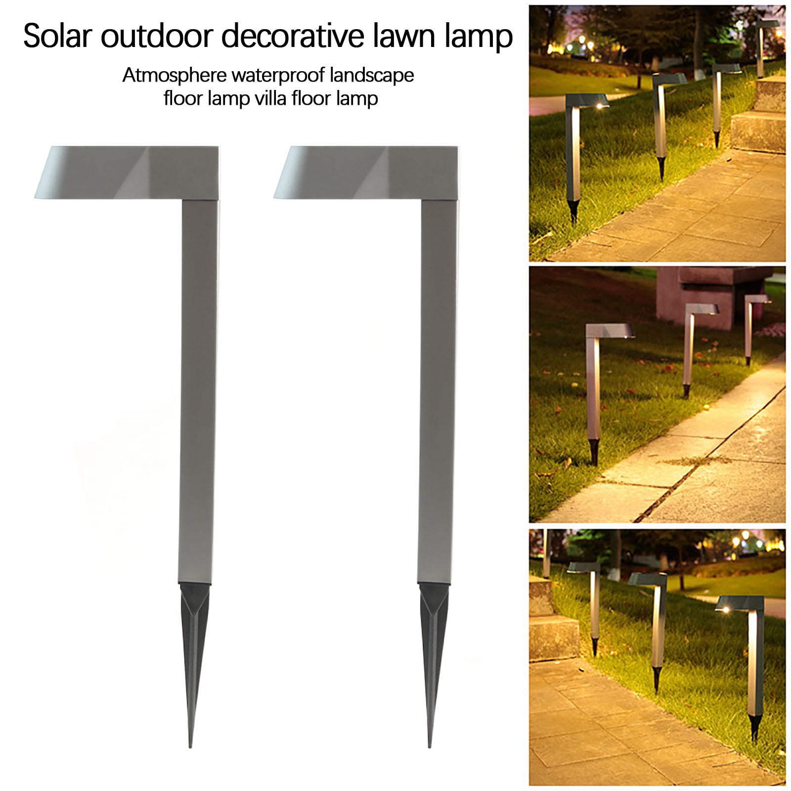 2PCS Solar Lights Outdoor Waterproof IP65,Solar Powered Garden Yard ...
