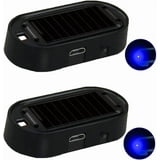 A 2PCS Solar Power Fake Car Alarm LED Light, Simulated Dummy Warning ...