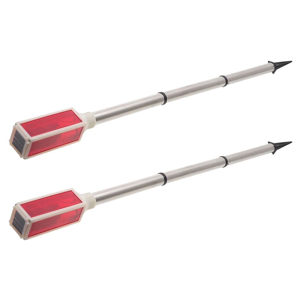 2PCS Solar Powered Driveway Markers Reflective Driveway Markers Red ...