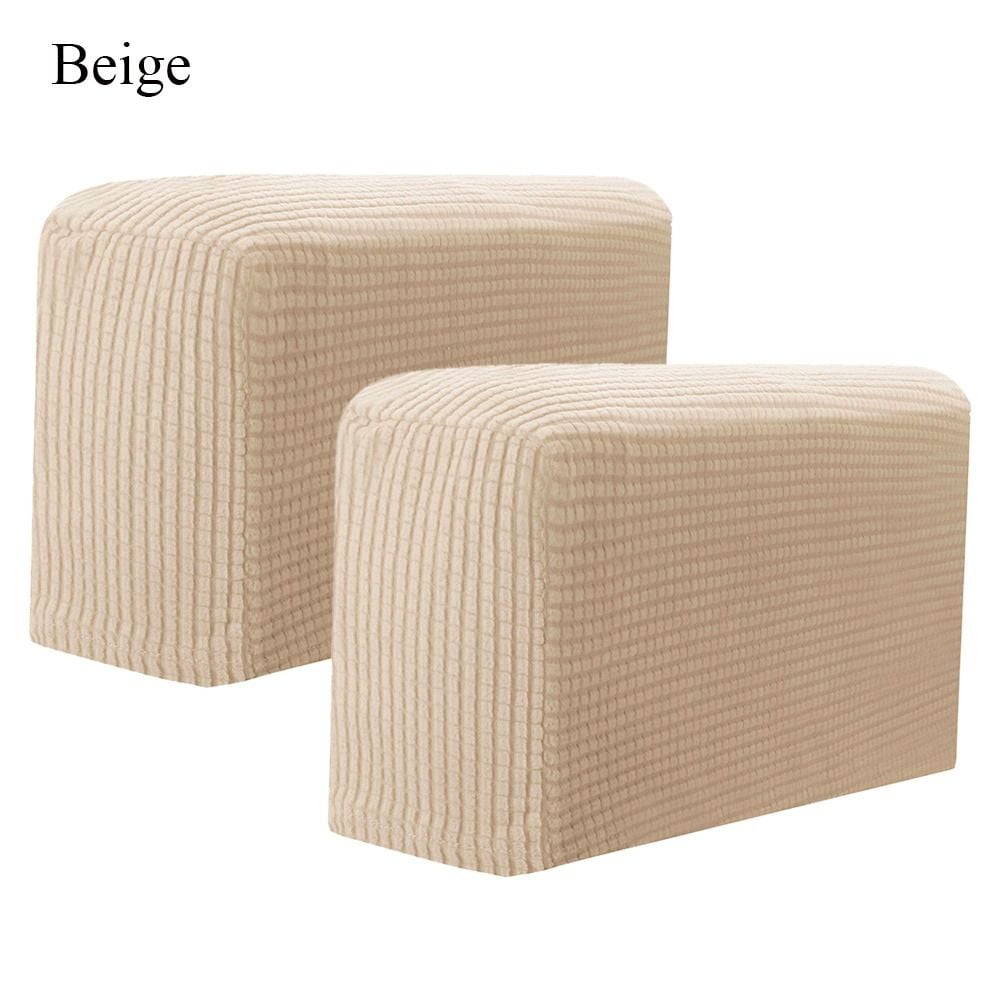 2PCS Solid Chair Stretchy Removable Sofa Cover Armrest Covers Couch Arm ...
