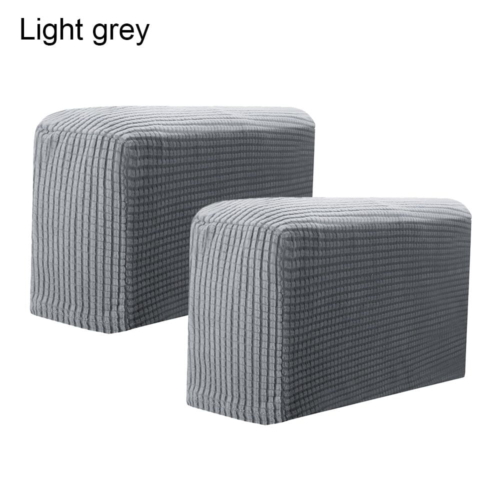 2PCS Solid Chair Stretchy Removable Sofa Cover Armrest Covers Couch Arm ...