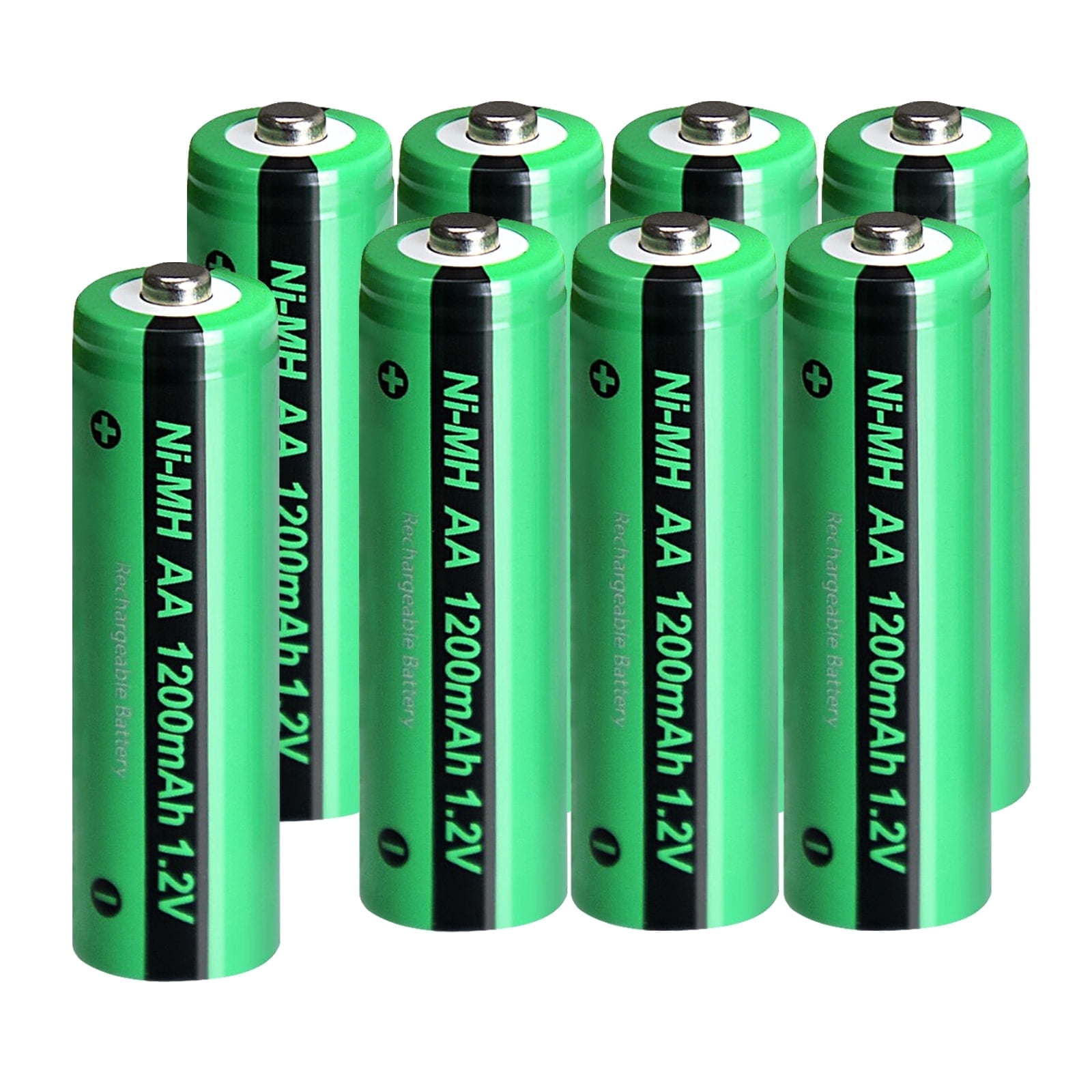 8Pcs PKCELL AA Batteries, Rechargeable 1.2V NiMH 1200mAh High Capacity ...