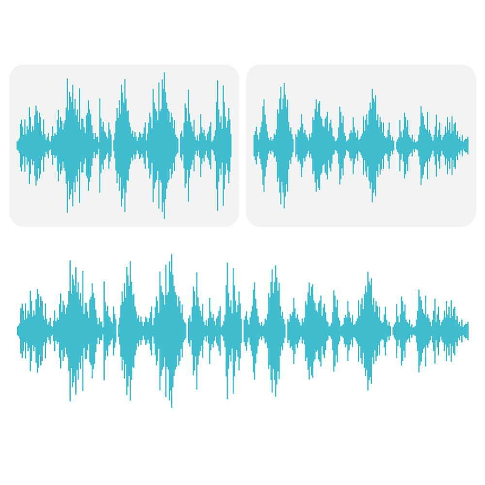 2PCS Sound Wave Painting Stencil - 8.3x11.7in Sonic Line Stencil for ...