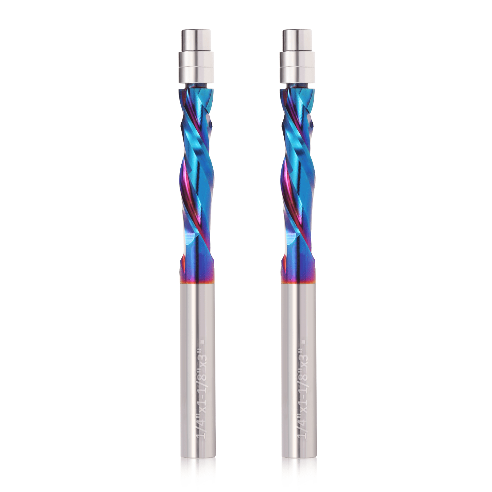 2PCS Spiral Flush Trim Router Bit,1/4 Inch Shank 1 Inch Cutting Length ...