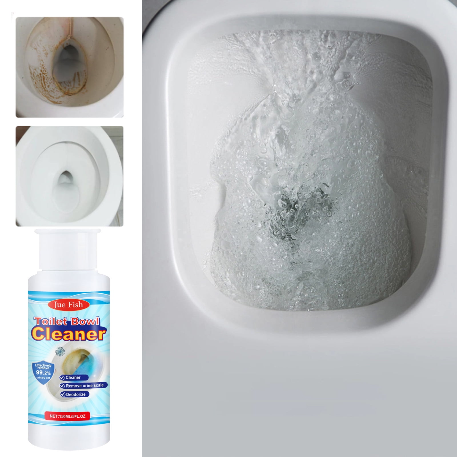 2PCS Splash Foam Toilet Cleaner, 5.29oz Toilet Active Oxygen Agent ...