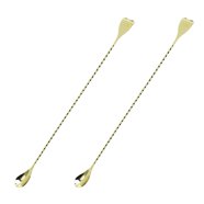 uawhw Spoon,Stainless Steel Spiral Long Handle Mixing Stir Cocktail ...