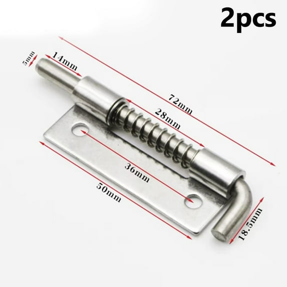 2PCS Spring Loaded Latch Bolt Stainless Steel Rebound Pin Window ...