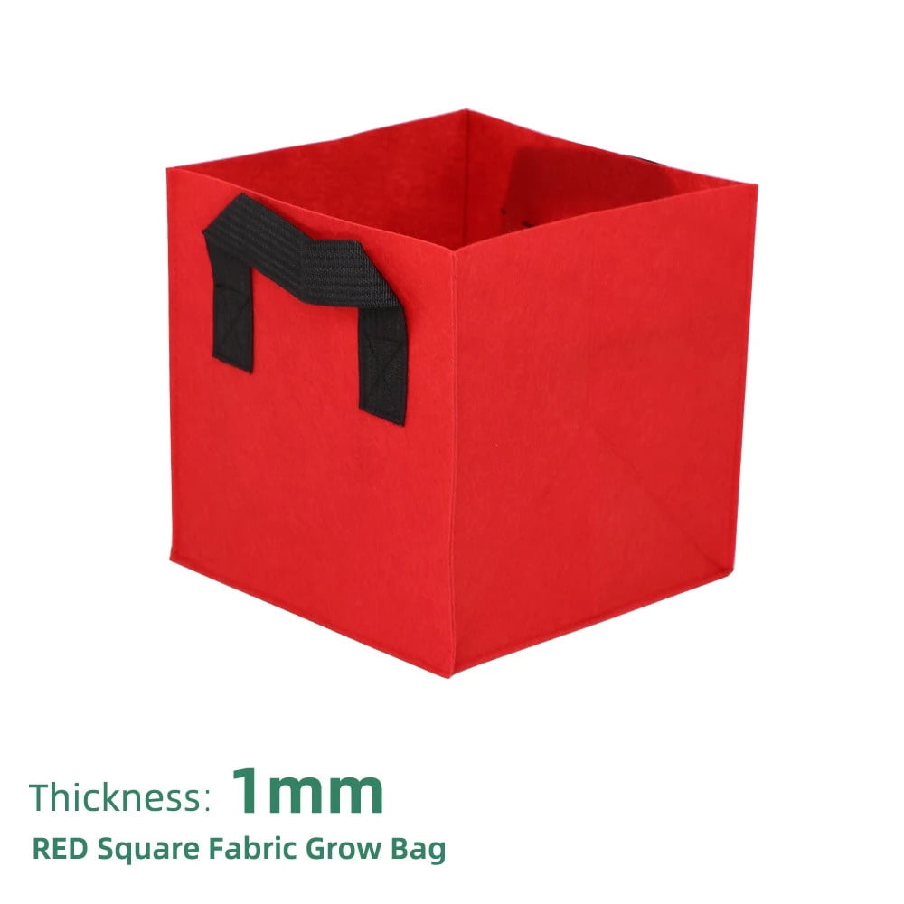 2PCS Square Garden Fabric Grow Bags with Handles for Outdoor Plants ...