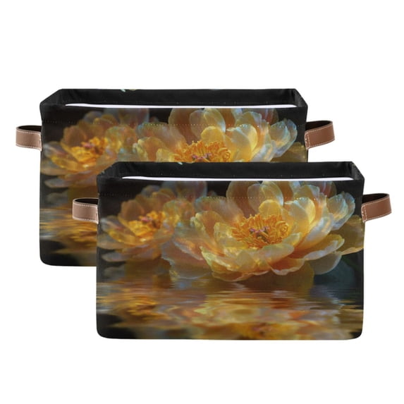 2PCS Square Storage Basket Home Storage Bins Bedroom Storage Basket ...