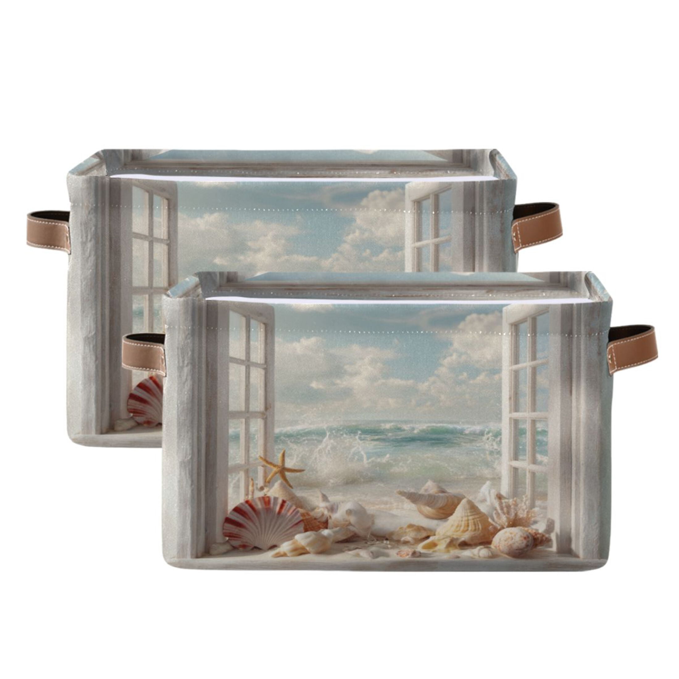 2PCS Square Storage Basket Home Storage Bins Bedroom Storage Basket ...