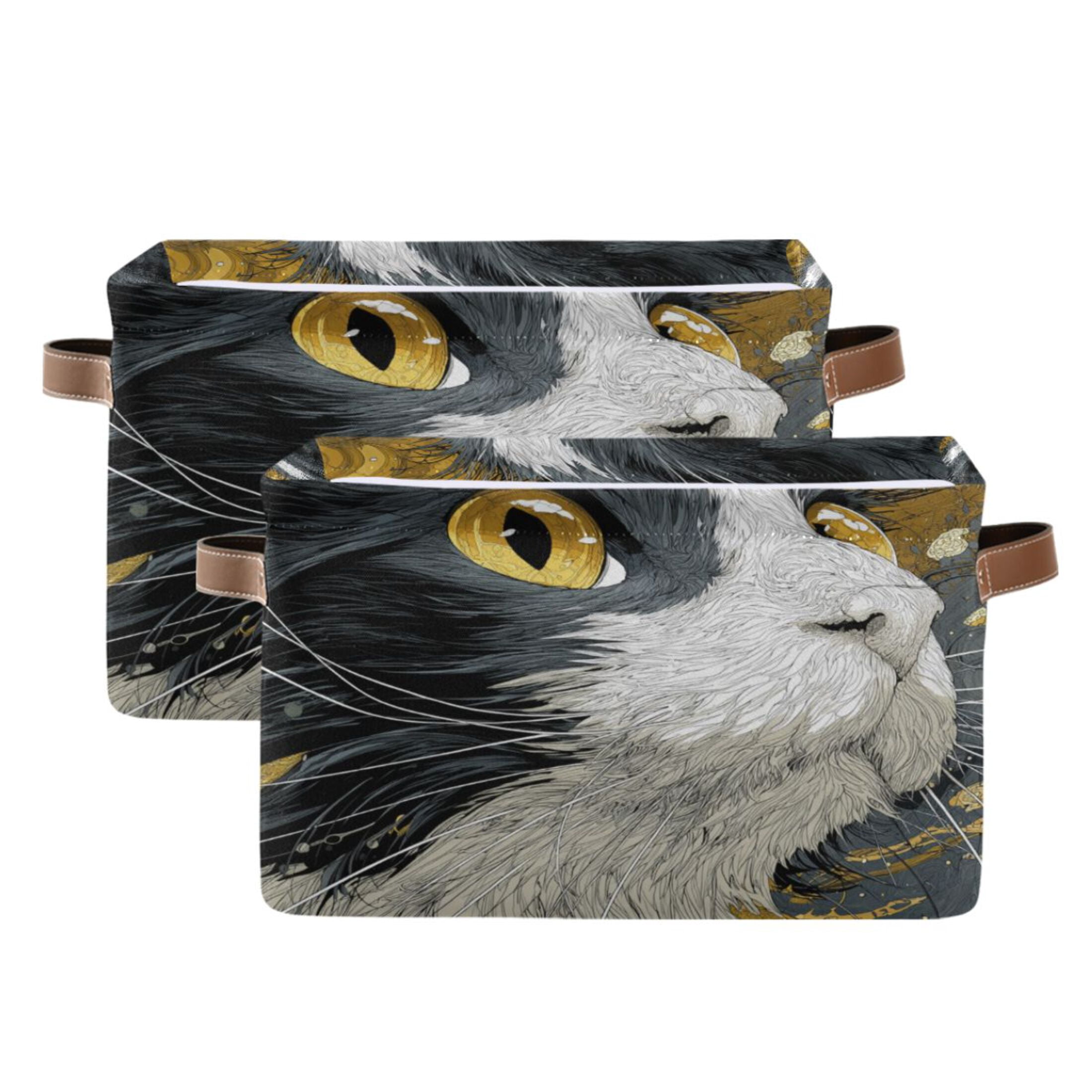 2PCS Square Storage Basket Home Storage Bins Bedroom Storage Basket ...