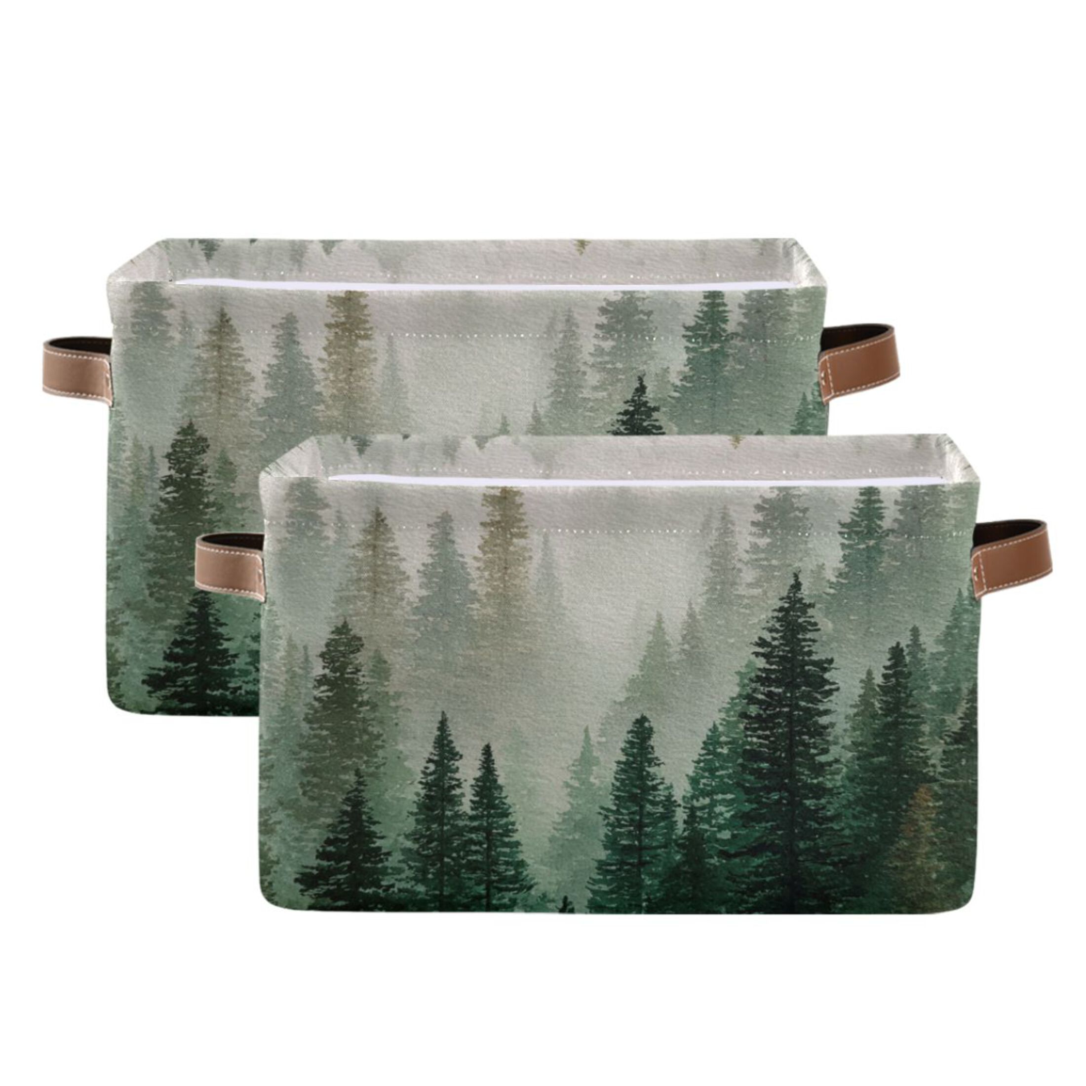 2PCS Square Storage Basket Home Storage Bins Bedroom Storage Basket ...