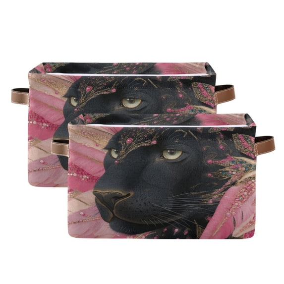 2PCS Square Storage Basket Home Storage Bins Bedroom Storage Basket ...