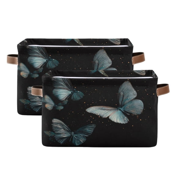 2PCS Square Storage Basket Home Storage Bins Bedroom Storage Basket ...