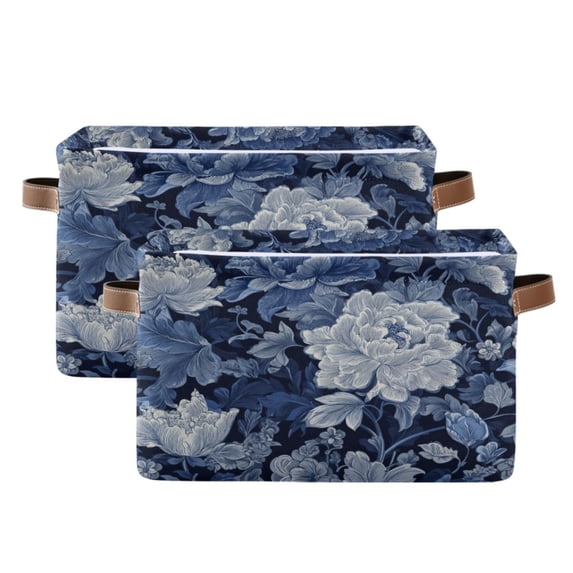 2PCS Square Storage Basket Home Storage Bins Bedroom Storage Basket ...