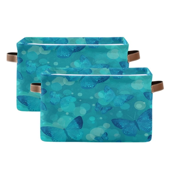 2PCS Square Storage Basket Home Storage Bins Bedroom Storage Basket ...
