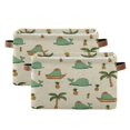 2PCS Square Storage Basket Home Storage Bins Bedroom Storage Basket ...