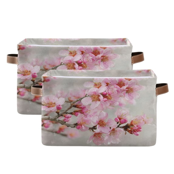 2PCS Square Storage Basket Home Storage Bins Bedroom Storage Basket ...