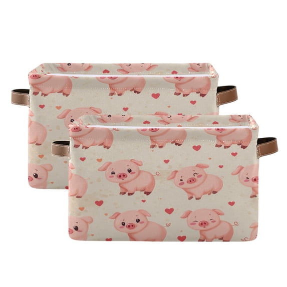 2PCS Square Storage Basket Home Storage Bins Bedroom Storage Basket ...